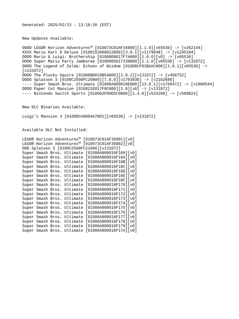 Available Updates | PDF