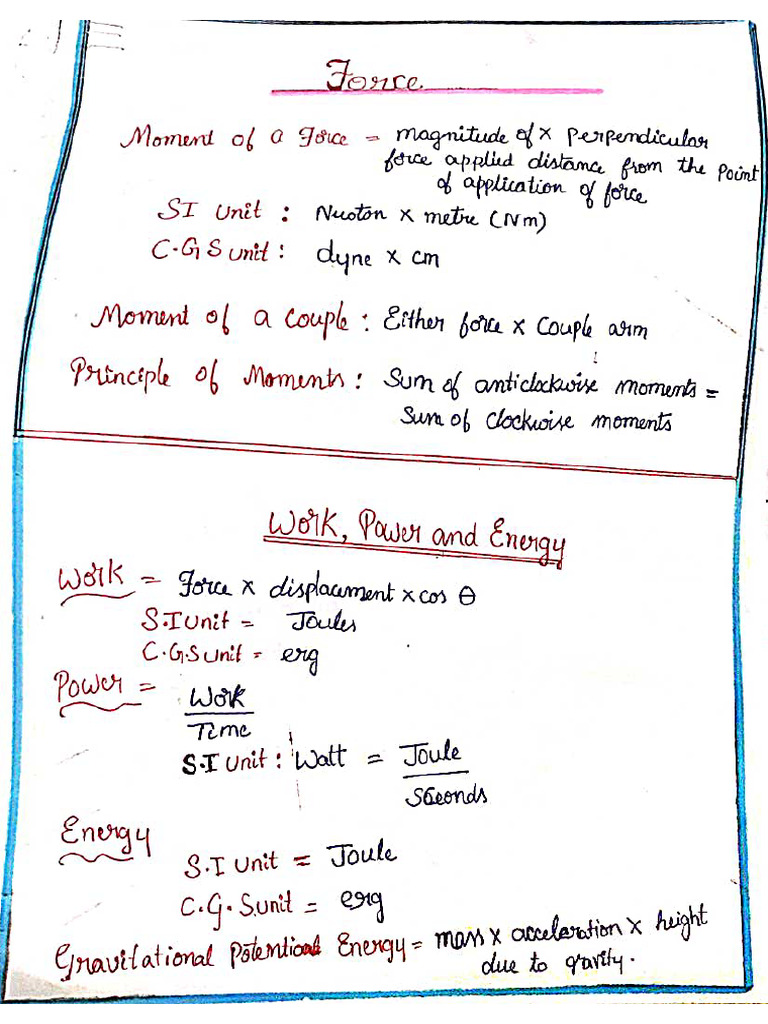 Physics All Formulas Notes | PDF