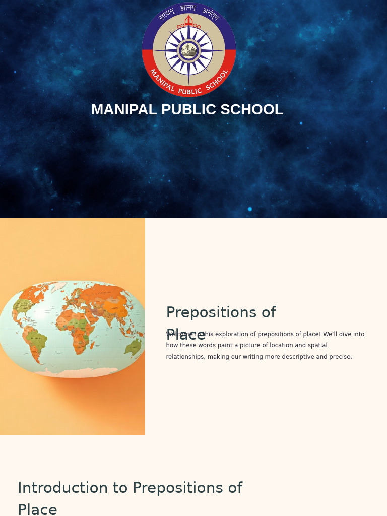 Understanding Prepositions of Place | PDF