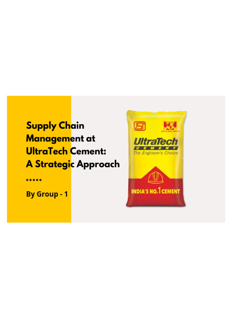 Supply Chain Management at UltraTech Cement | PDF | Supply Chain ...