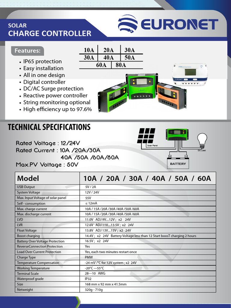 Solar Charge Controller - Datasheet | PDF | Solar Panel | Electronic Engineering