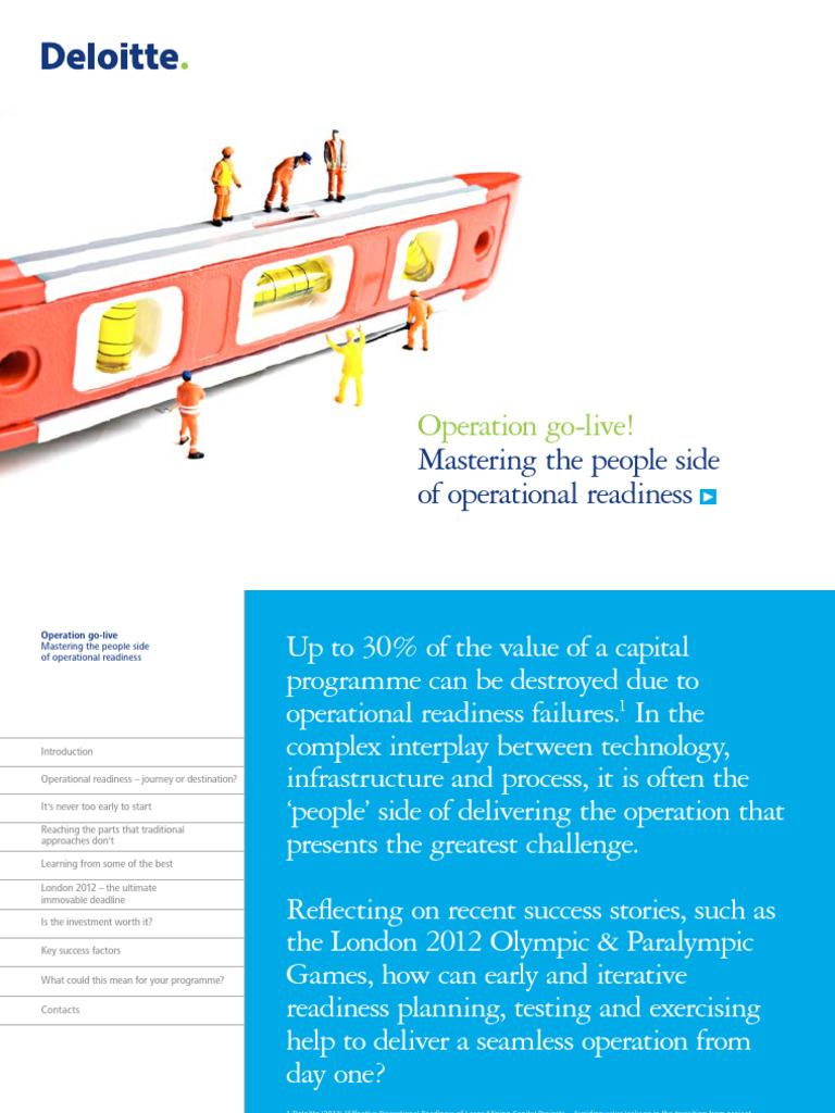 Deloitte Uk Operation Go Live | PDF | Learning | Simulation