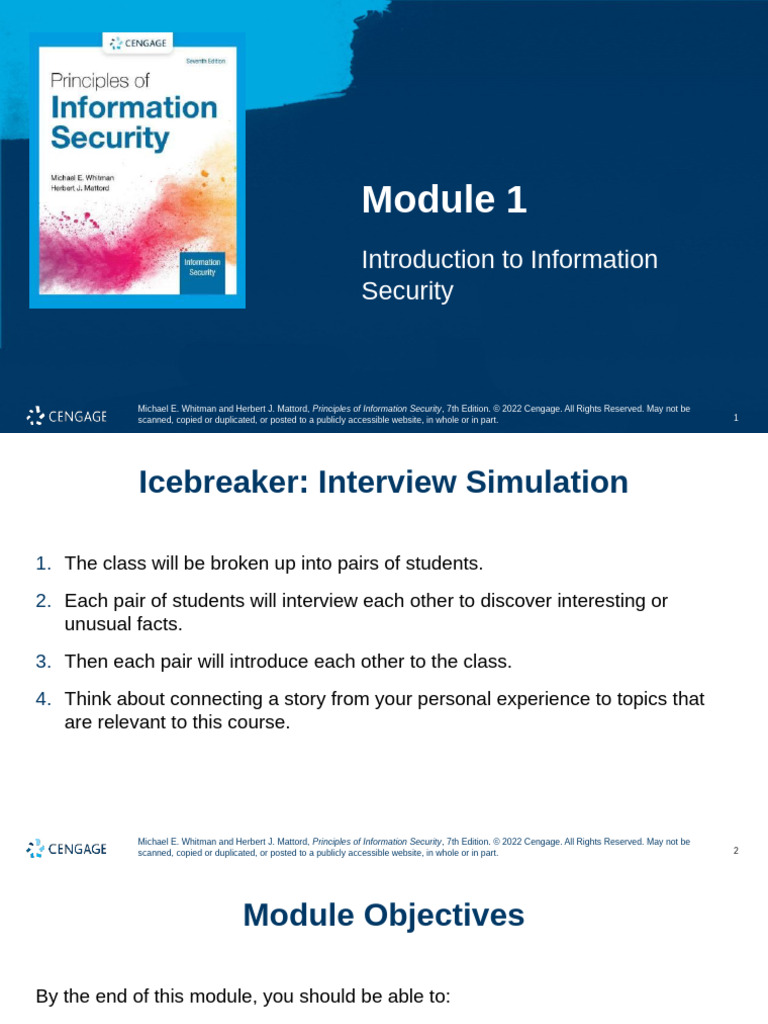 Principles of Information Security Overview | PDF | Information ...