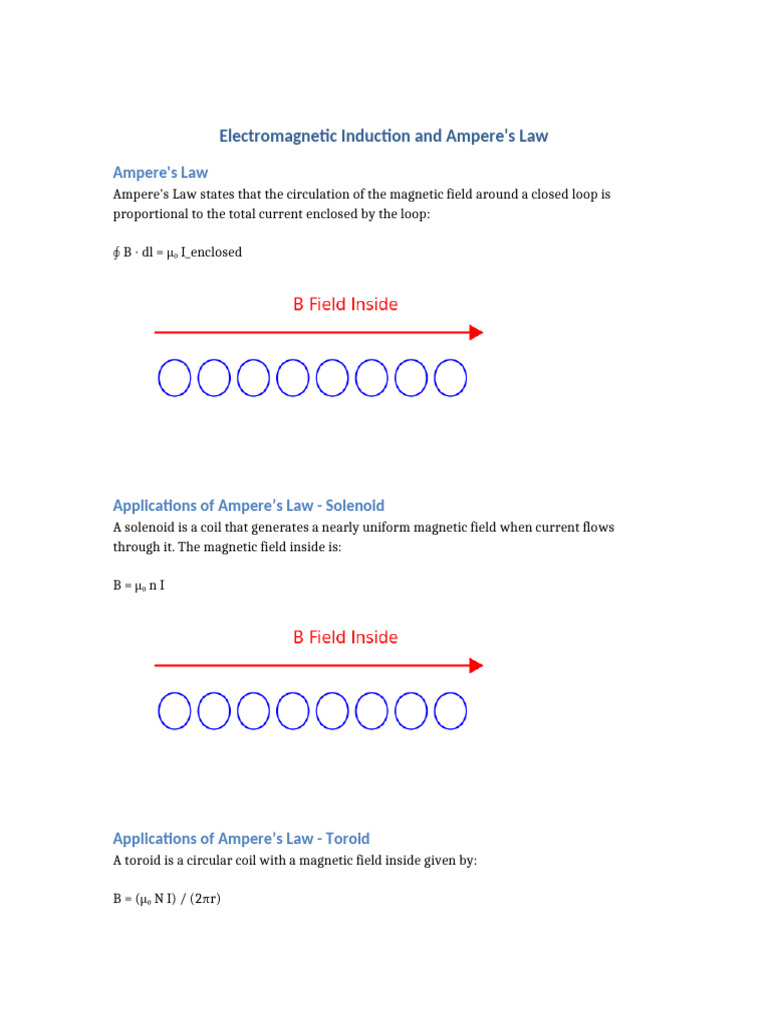 Ampere's Law: Solenoids and Toroids | PDF