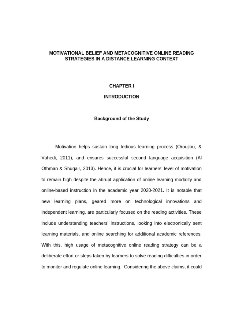 7_THESIS | PDF | Metacognition | Learning