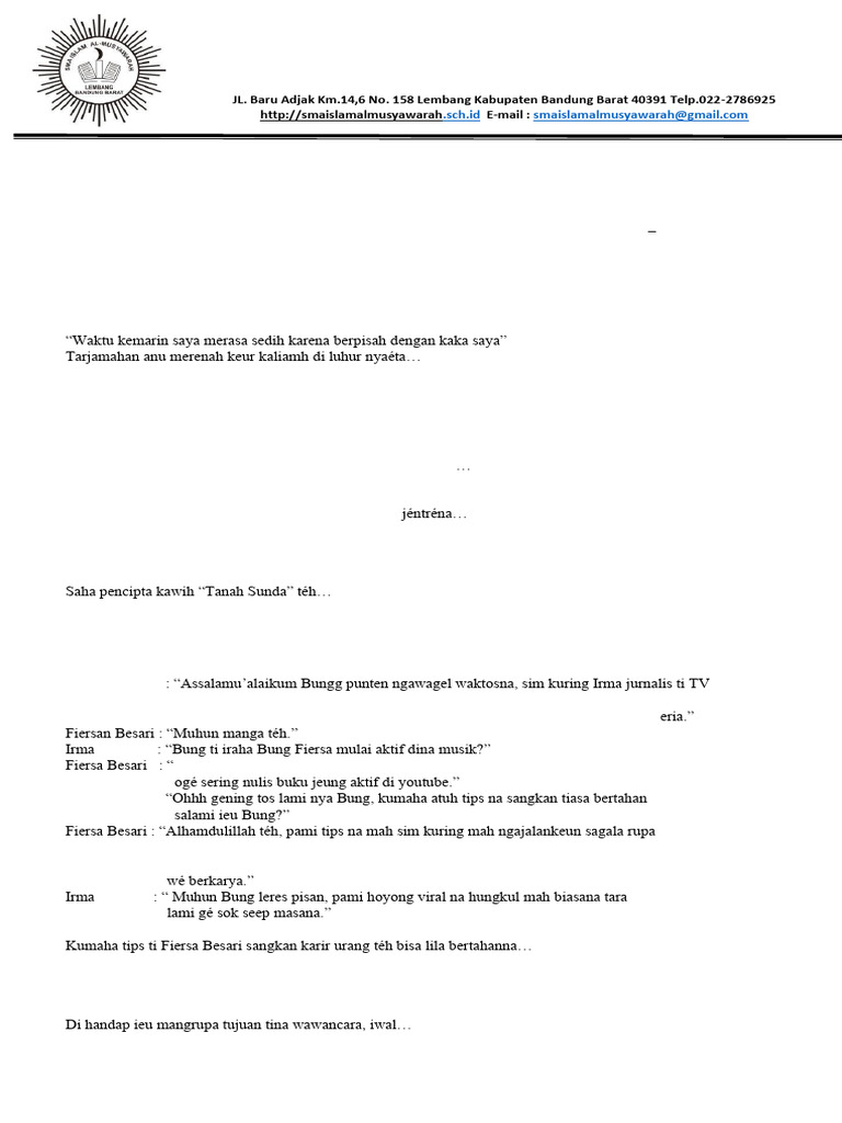 SOAL PSAJ Bhs Sunda | PDF