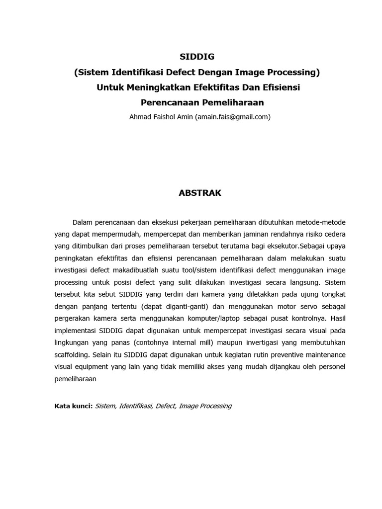 Sistem Identifikasi Defect Dengan Image Processing | PDF