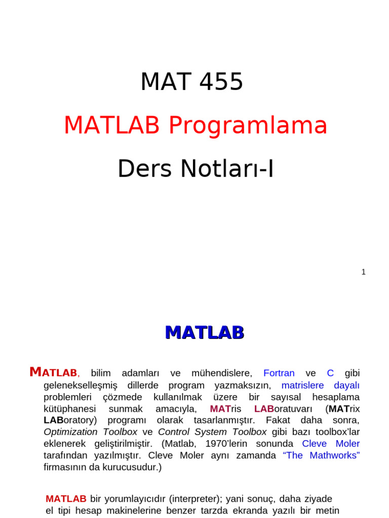 Matlab 1 | PDF