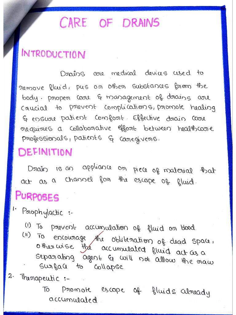 Care of Drains | PDF