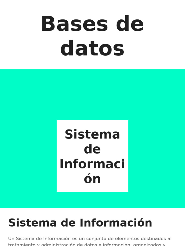 Bases de Datos | PDF | Bases de datos | No Sql