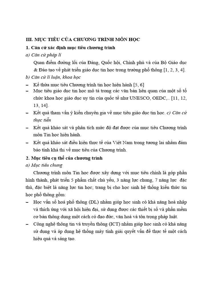 2 - Muc Tieu Cua Chuong Trinh | PDF