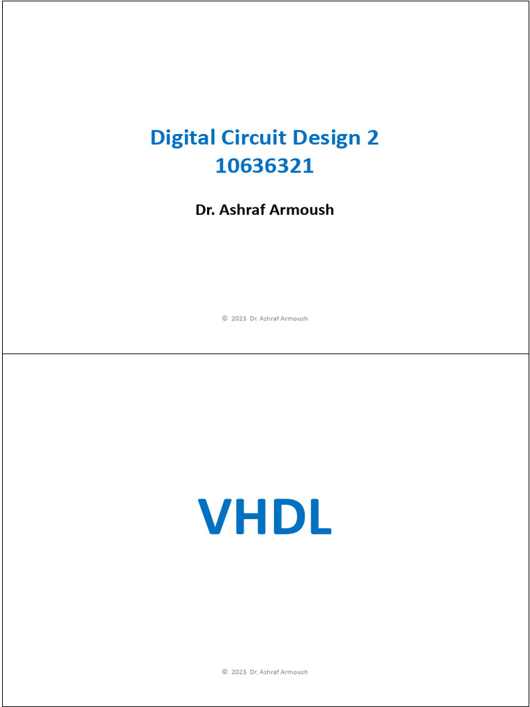05 VHDL | PDF | Vhdl | Hardware Description Language