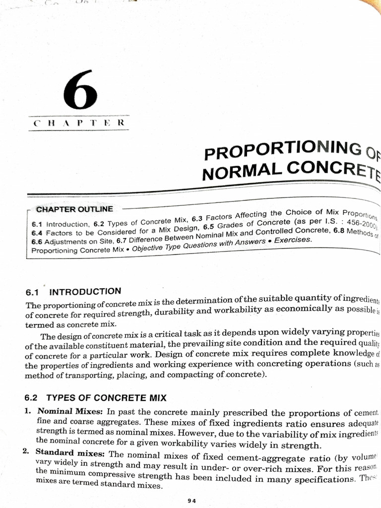 Concrete Mix Design Factors and Types | PDF | Concrete | Porosity