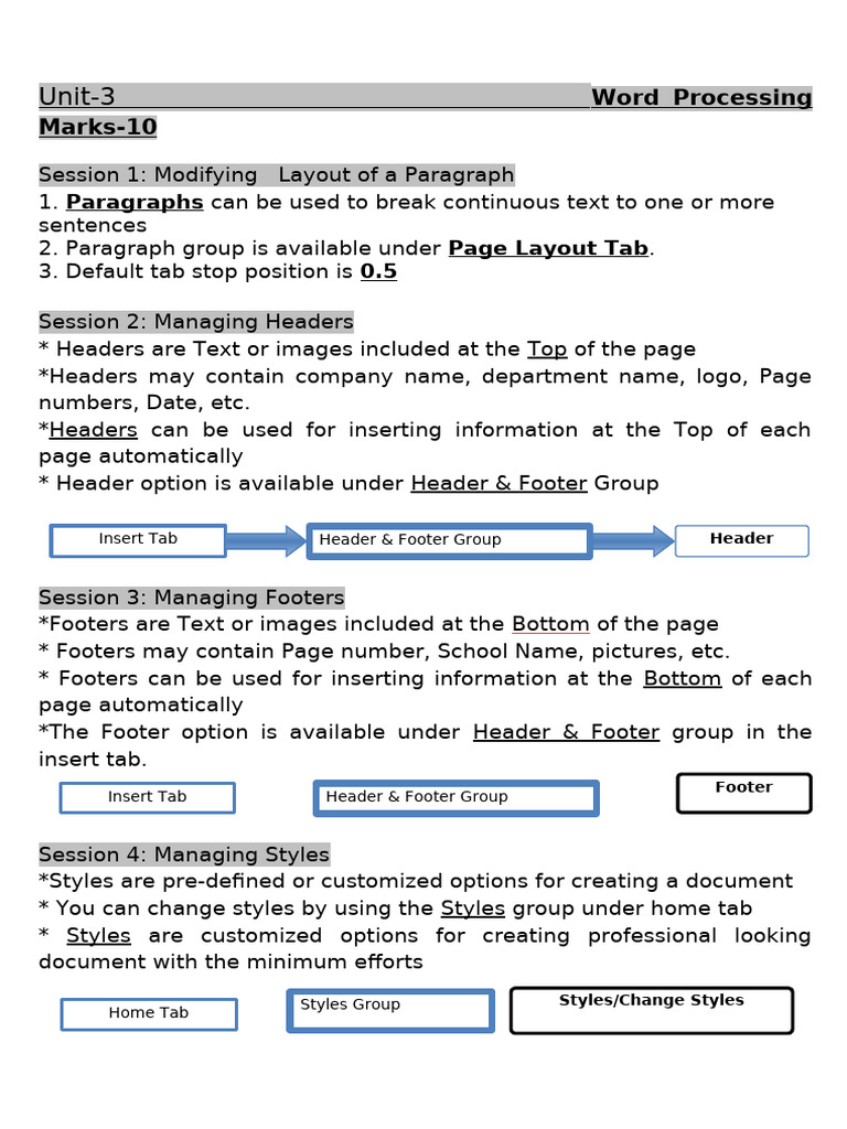 3. MS word | PDF | Page Layout | Letter Case