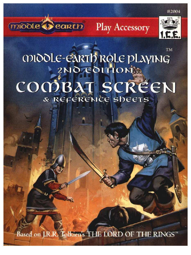 Merp Combat Screen 2nd Edition | PDF