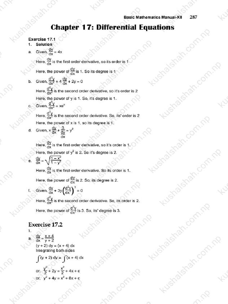 Differential Equations - 12 | PDF