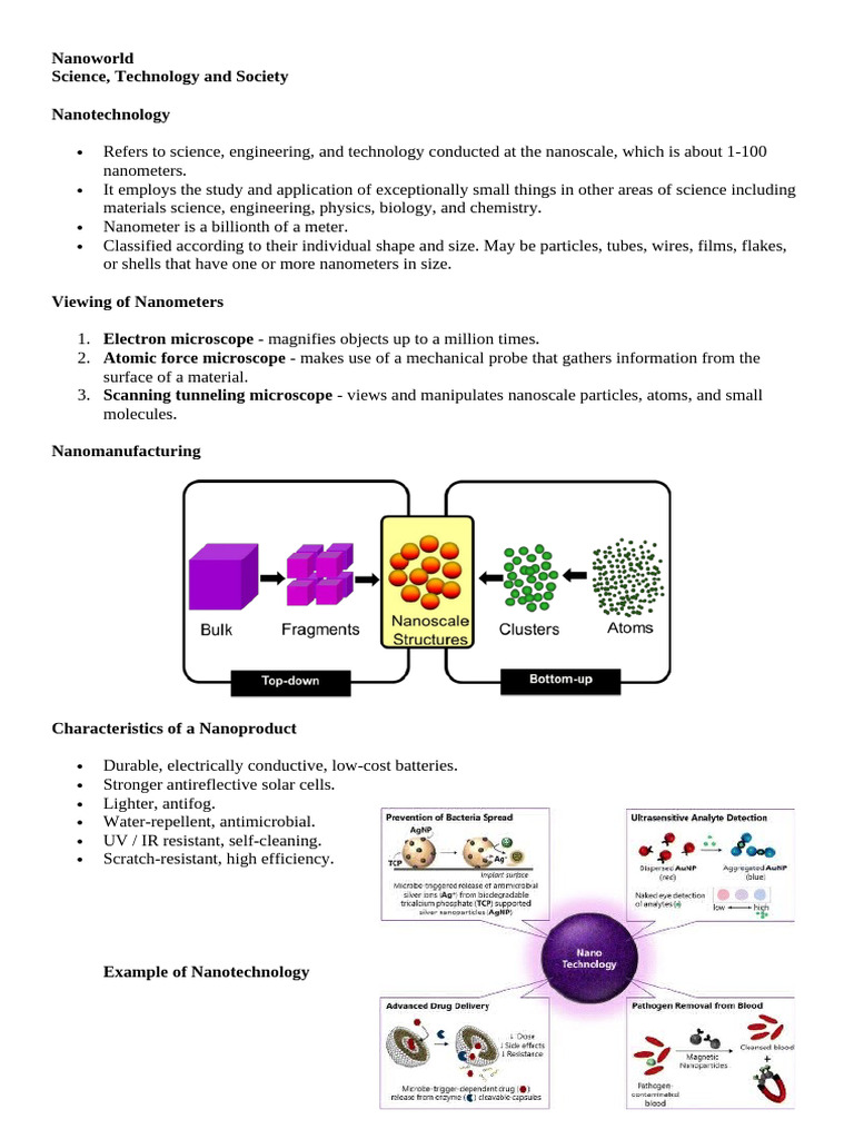 Nano World | PDF | Nanotechnology | Materials