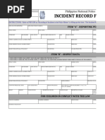 Incident Record Form | PDF | Government | Crimes