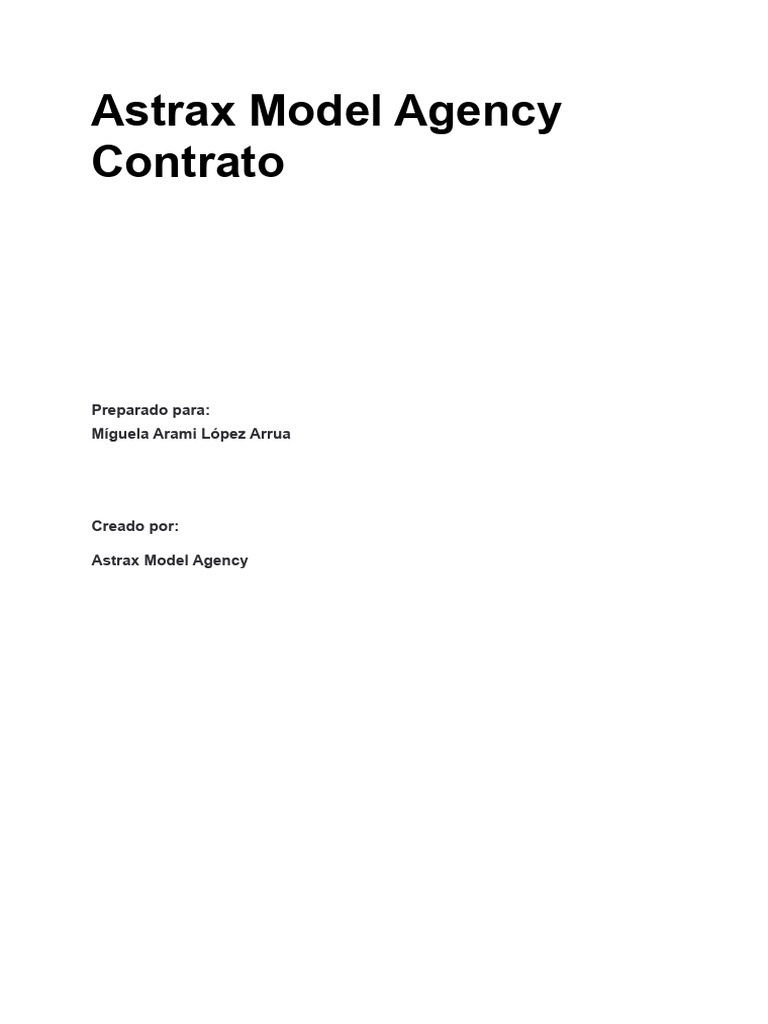 Contrato de Modelaje: Míguela Arami | PDF | Jurisdicción