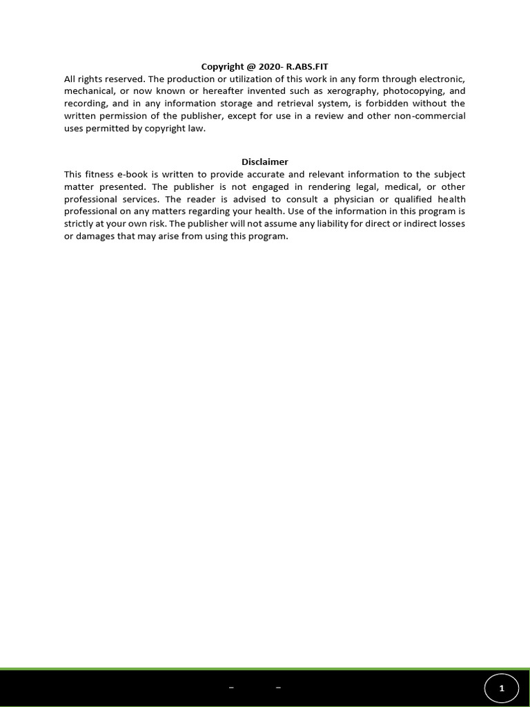 FREE Training and Nutrition Program v.1 | PDF | Strength Training ...