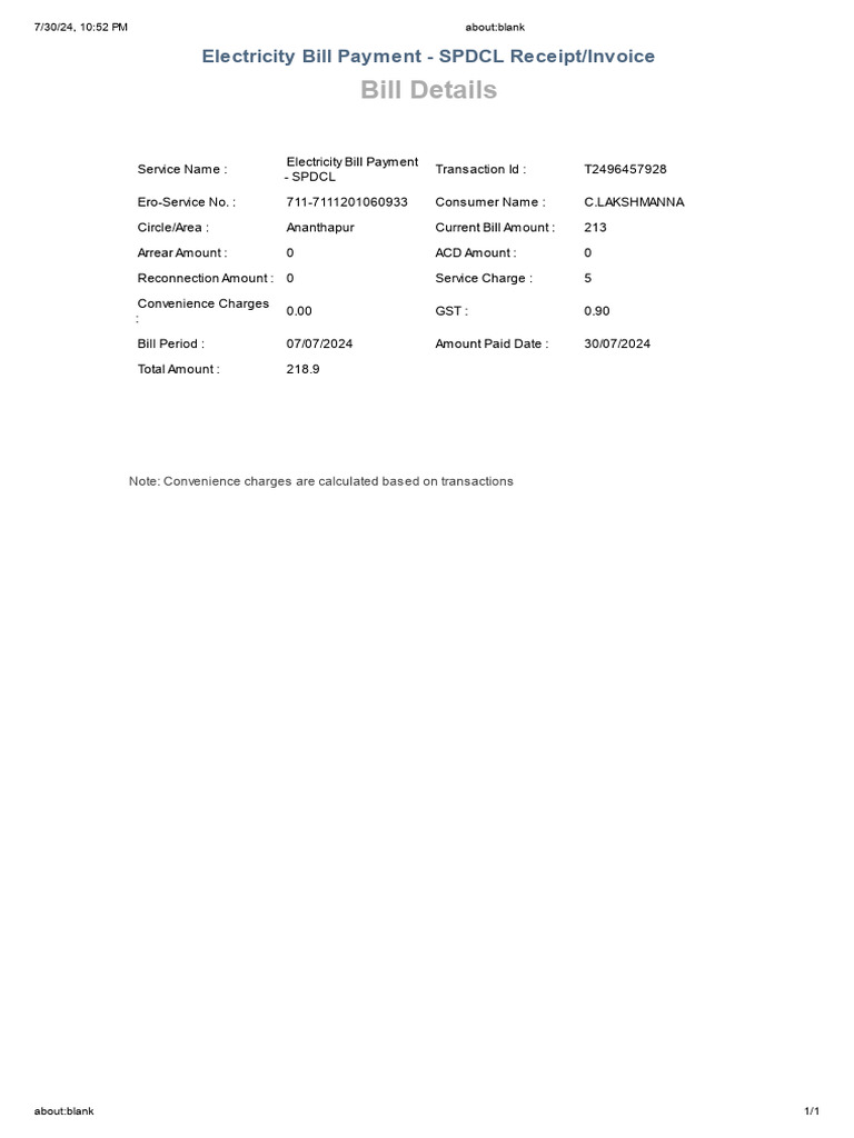 current bill 2 | PDF