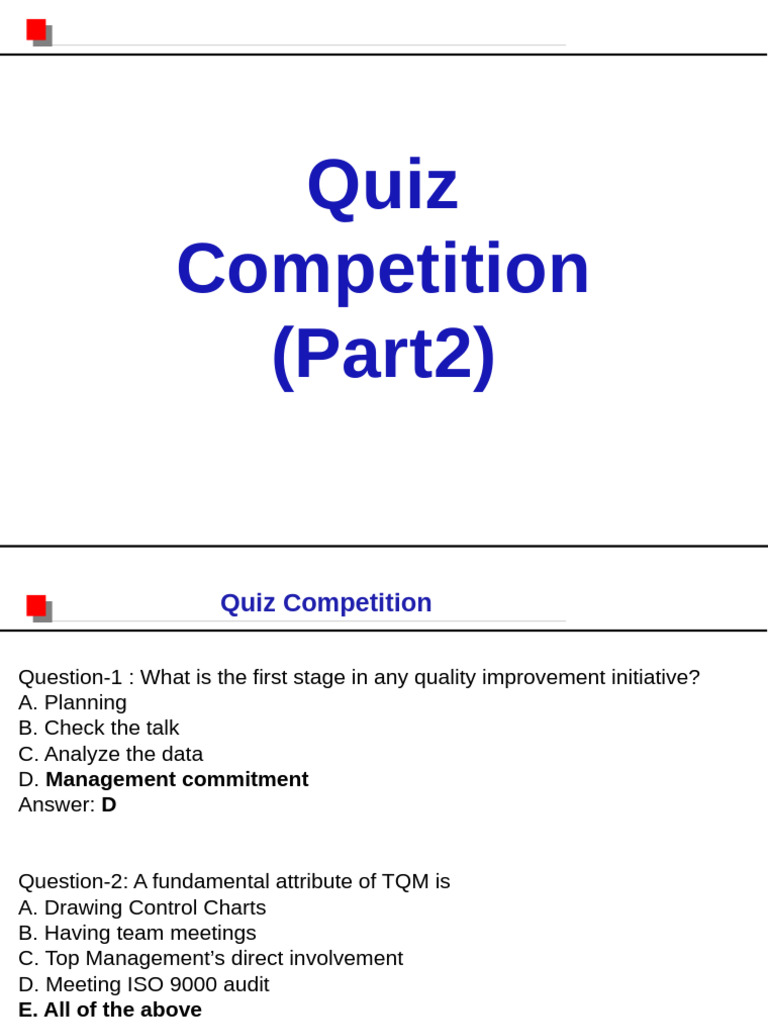Quiz Competition (Part2) | PDF