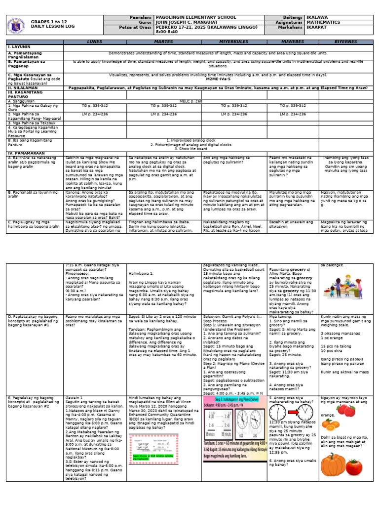DLL Math Week 2 | PDF