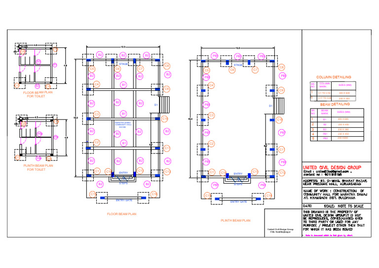Community Hall Khamgaon Buldhana Hall) - Model | PDF