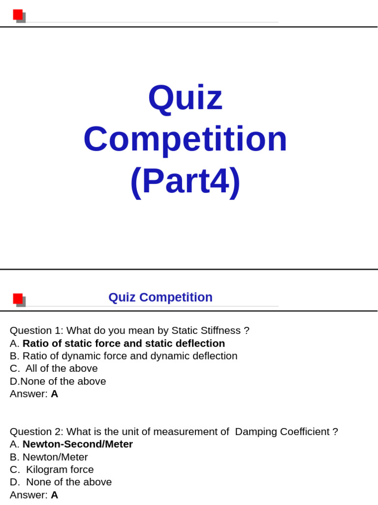 Quiz Competition (Part4) | PDF