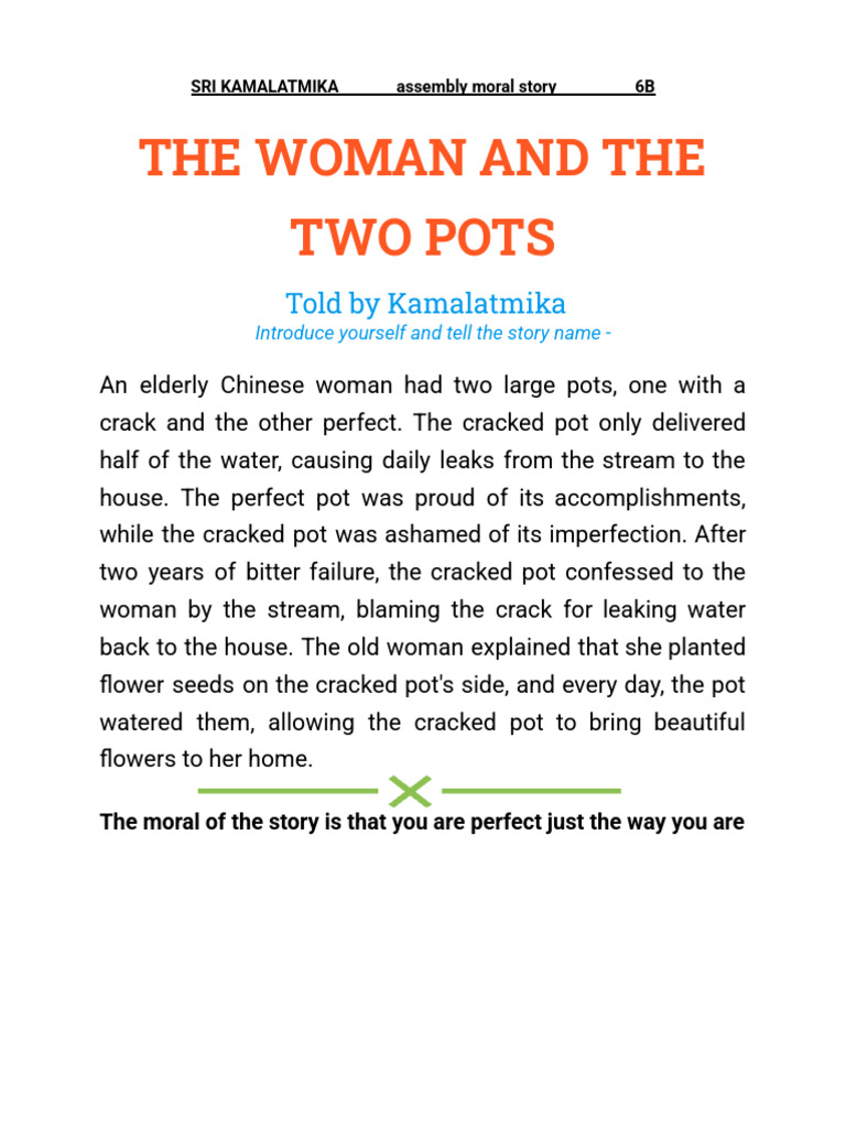 The Two Pots: Embracing Imperfection | PDF