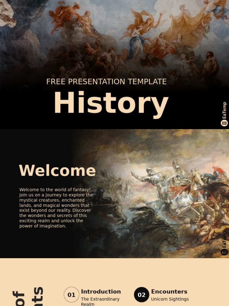 History PPT Template by EaTemp | PDF | Elves | Dragon