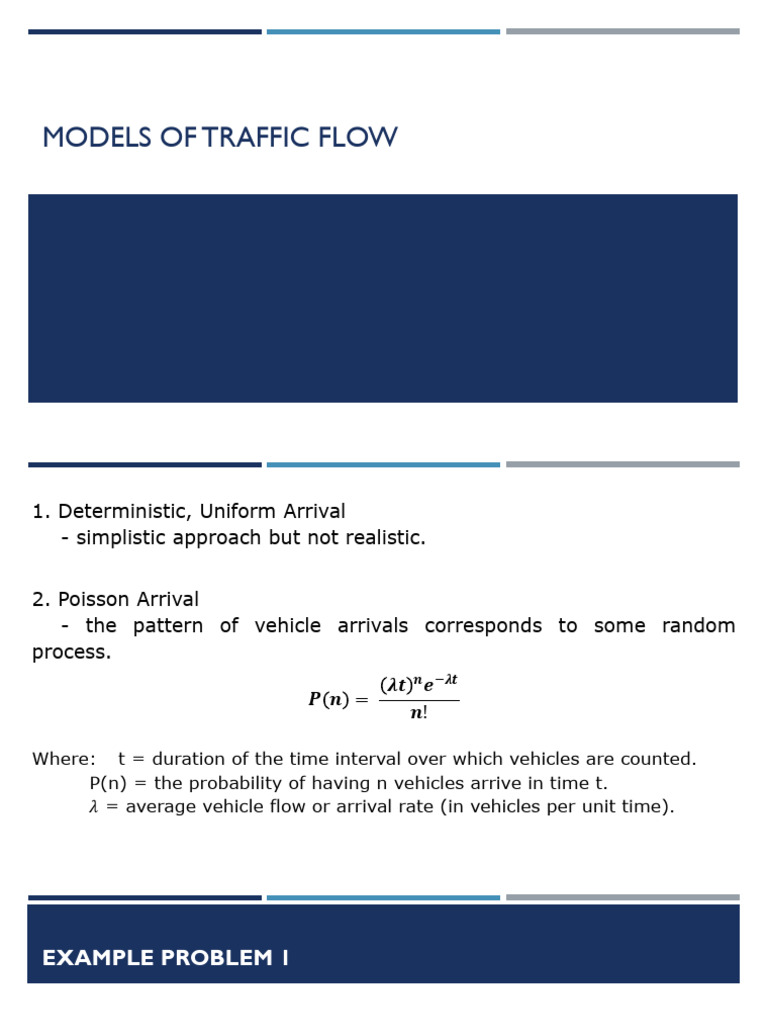 Module 4 - Models of Traffic Flow | PDF | Poisson Distribution | Teaching Mathematics