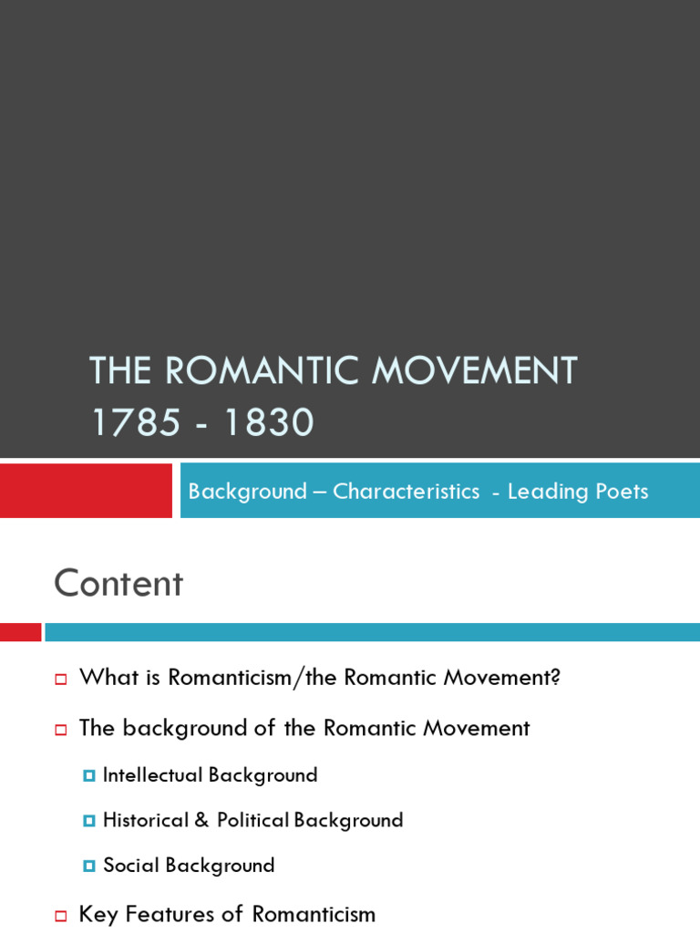 Lecture (1) Introduction To Romanticism | PDF | Romanticism | Poetry