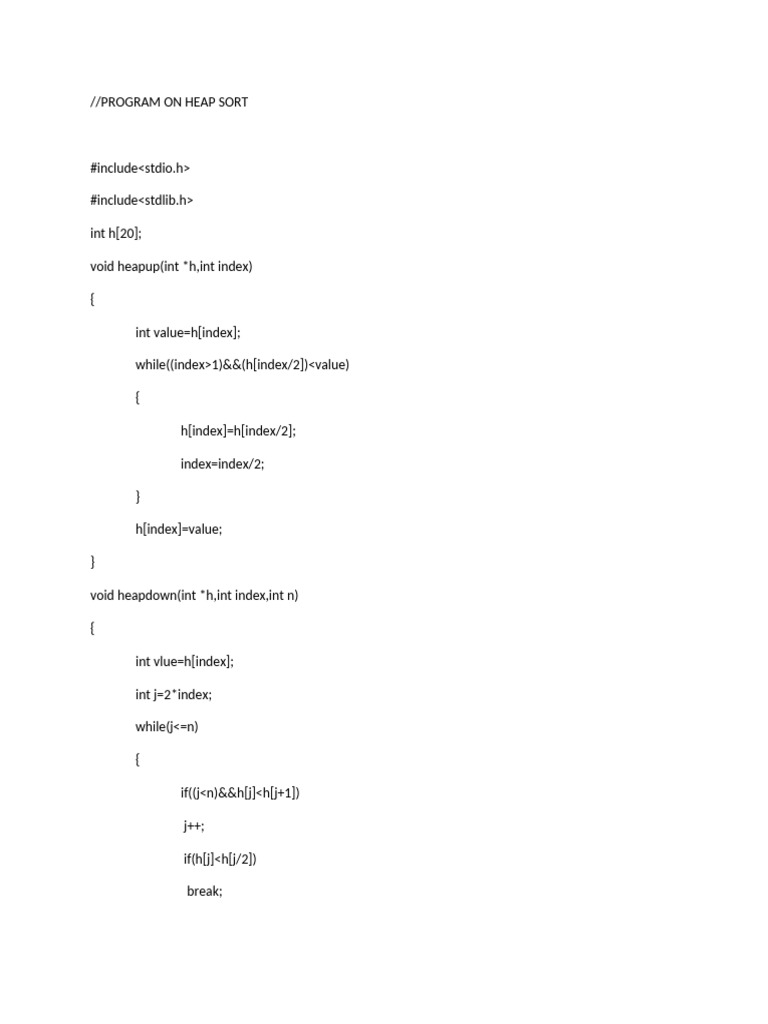 heap sort | PDF heap sort | PDF