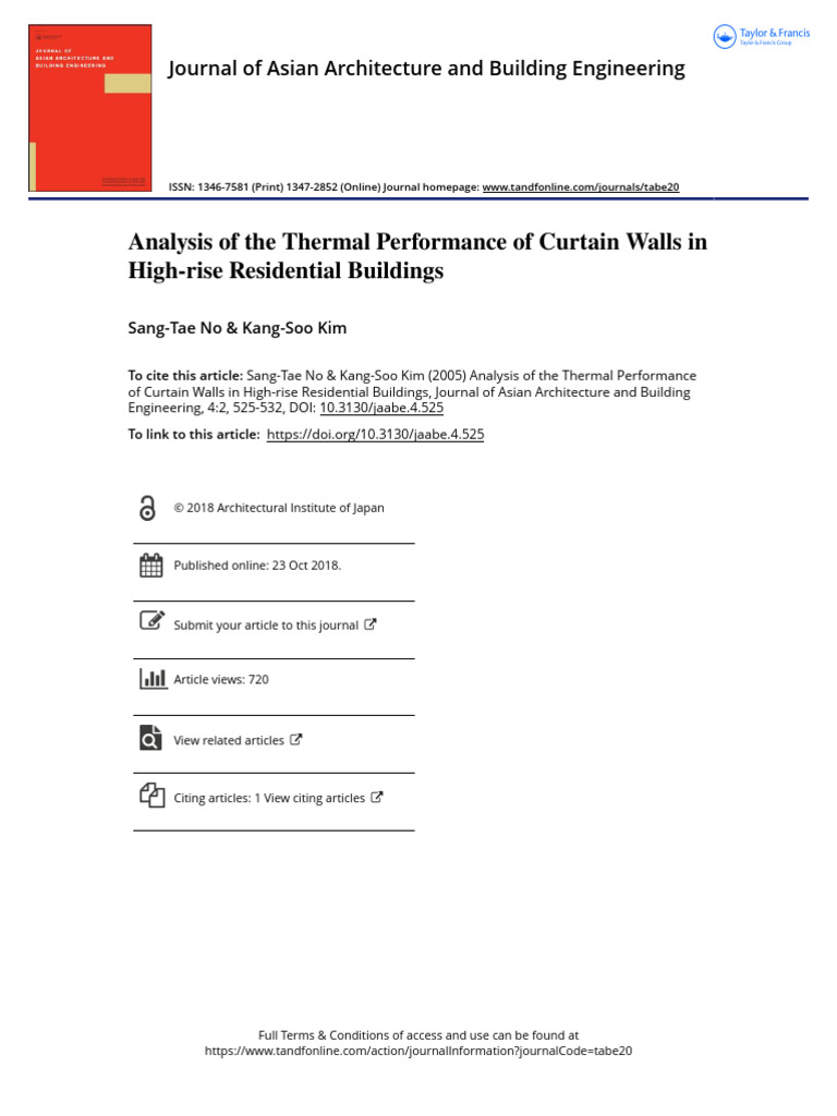 Analysis of The Thermal Performance of Curtain Walls in High-Rise ...