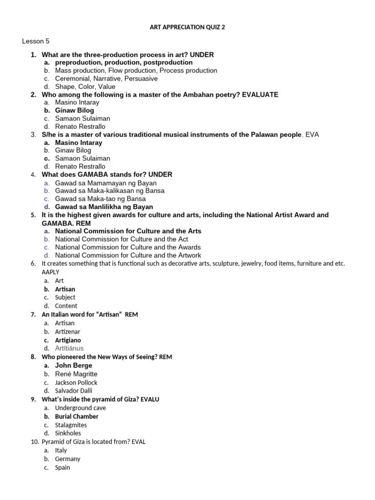 AP Quiz 2 Lesson 4-7 | PDF | Color | Composition (Visual Arts)