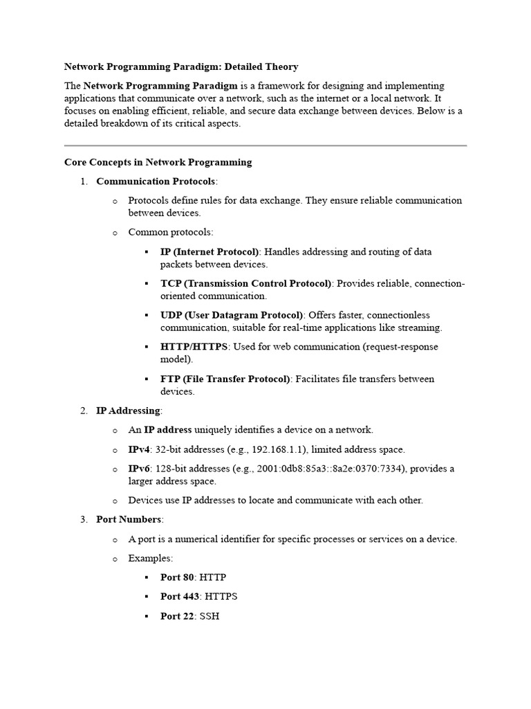 Network Programming Paradigm | PDF | Internet Protocol Suite | Computer Network
