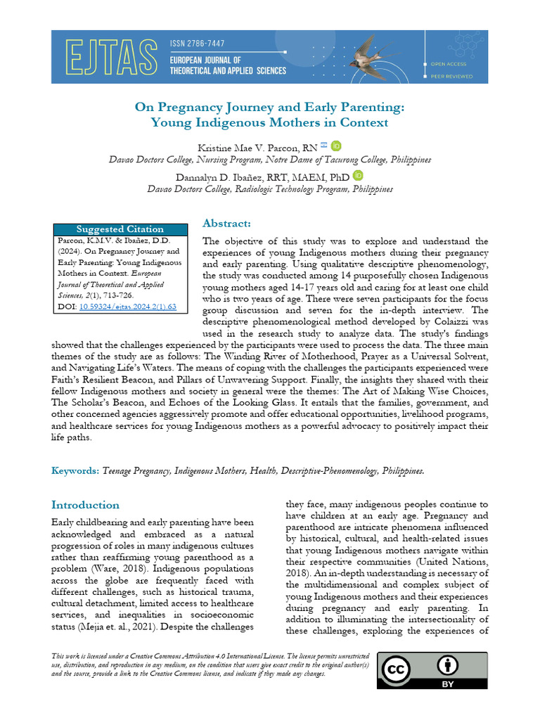 Young Indigenous Mothers' Parenting Insights | PDF | Social Stigma ...