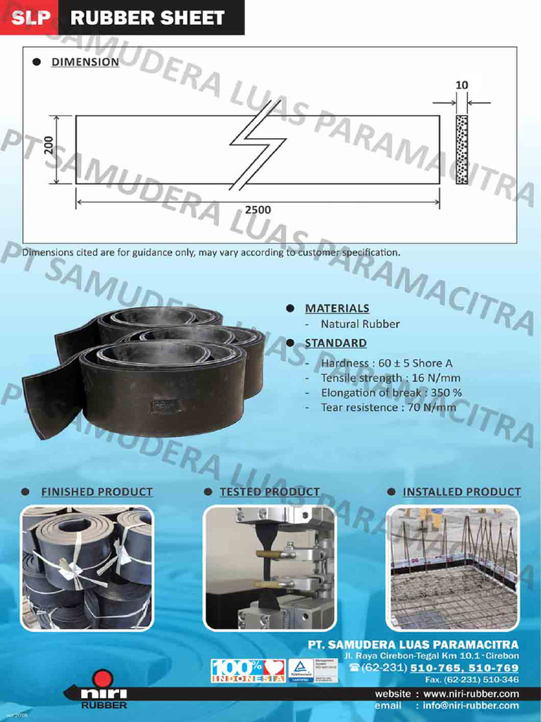 Brosur Rubber Sheet | PDF