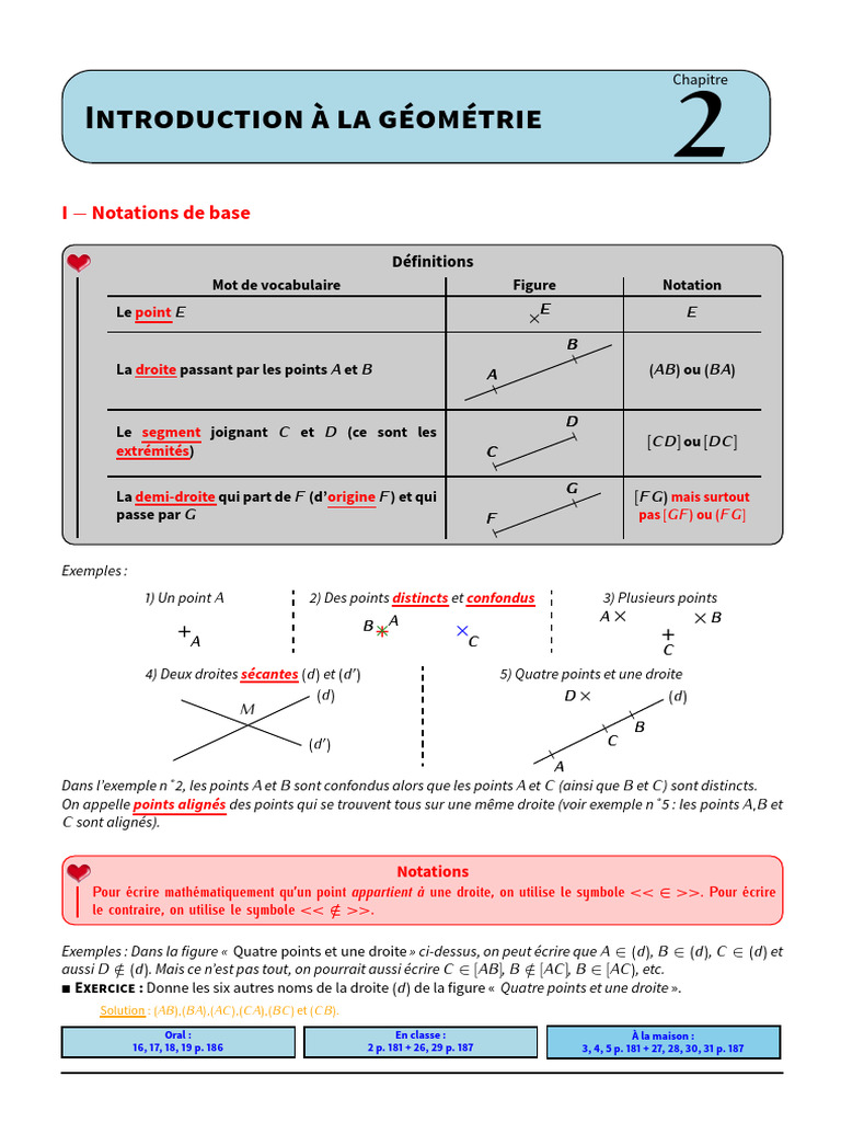 Notations et concepts de géométrie | PDF | Polygone | Géométrie euclidienne