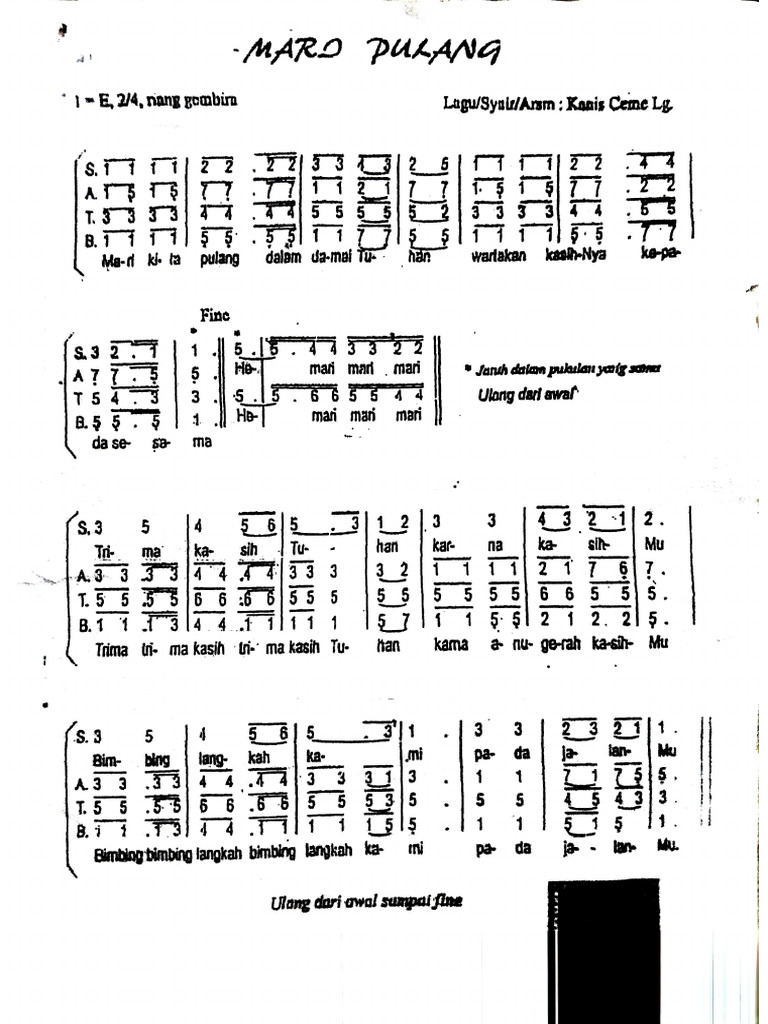 Mari Pulang - Kanis Ceme 2 | PDF