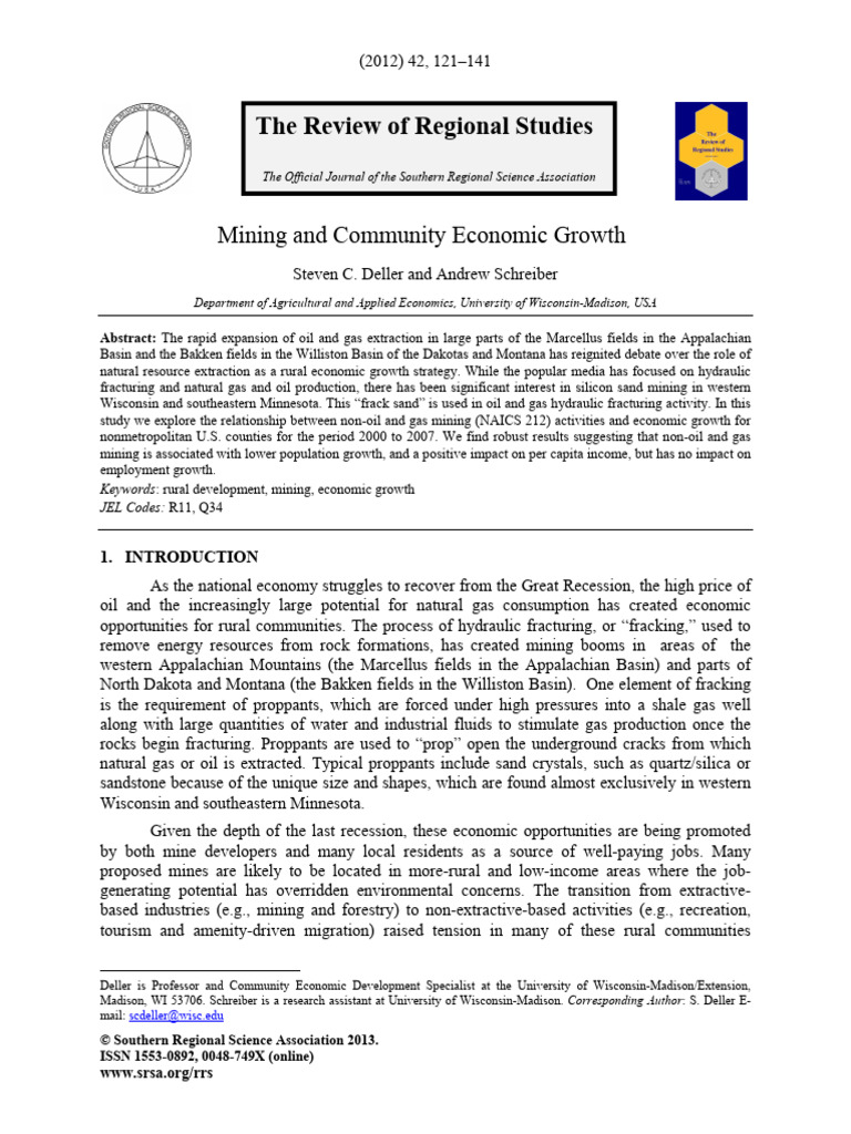 8126 Mining and Community Economic Growth | PDF | Errors And Residuals ...