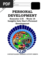 Personal Development: Quarter 2 - Module 5: Insights Into One's ...