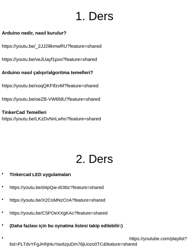 Robotik Kodlama Dersler | PDF