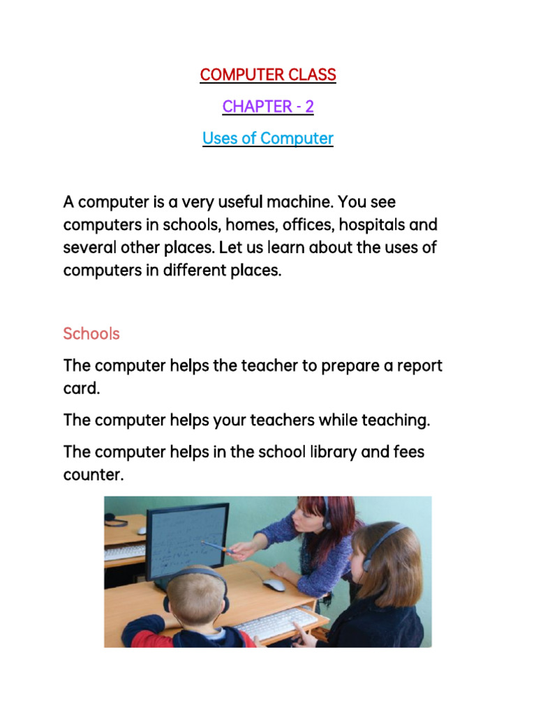 Computer Class Chapter - 2 | PDF