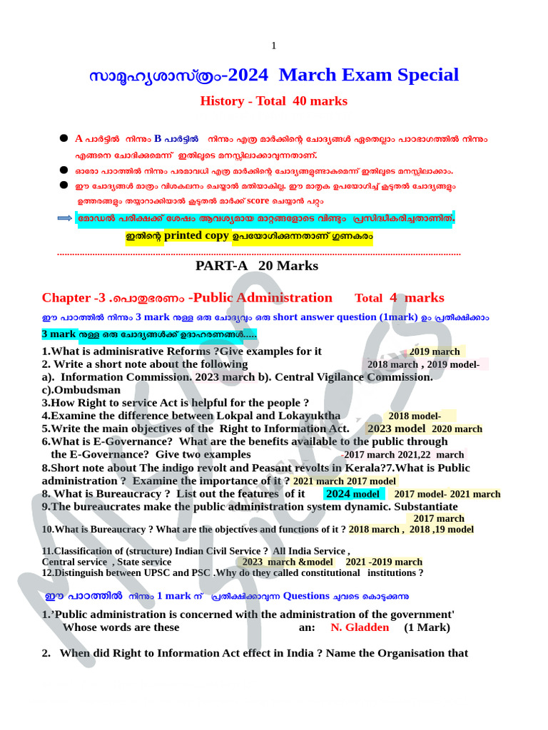SSLC HISTORY IMPORTANT CONCEPT - MISSION SUCCESS SSLC | PDF | Mahatma ...