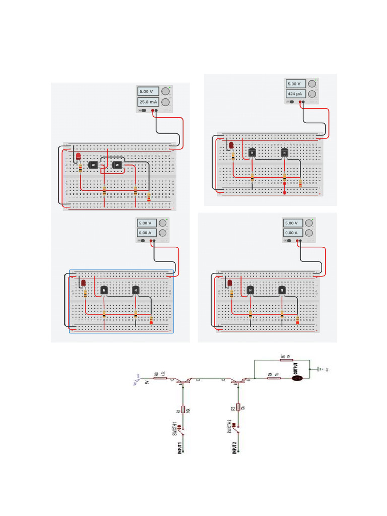 logic gates using transister (1) | PDF