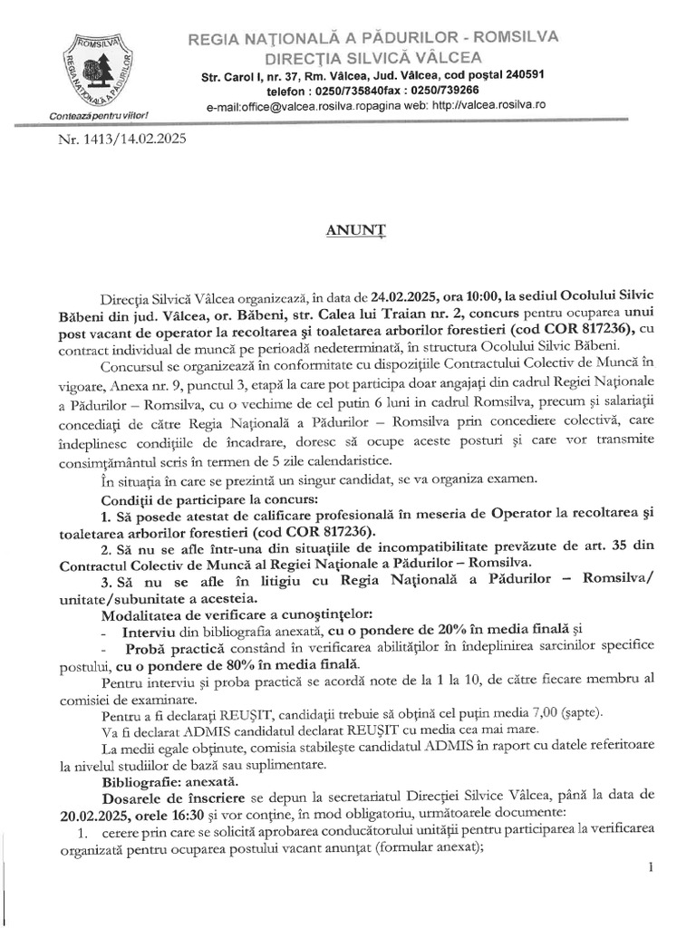 Dsvalcea Anexa Anunt 12895 | PDF