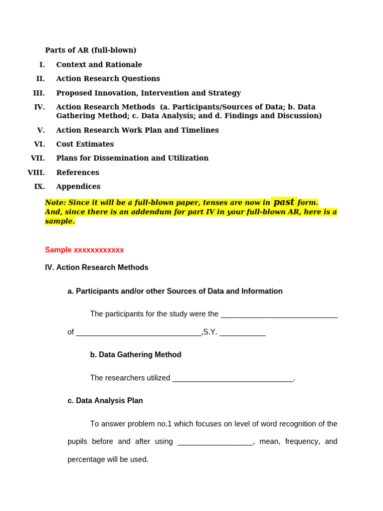 Sample Addendum On Ar Full Blown | PDF | Reading Comprehension ...