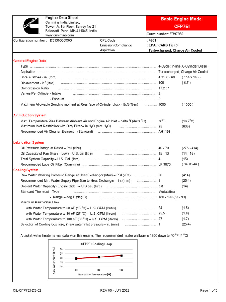 Datasheet CIL CFP7EI High Speed | PDF | Engines | Engine Technology
